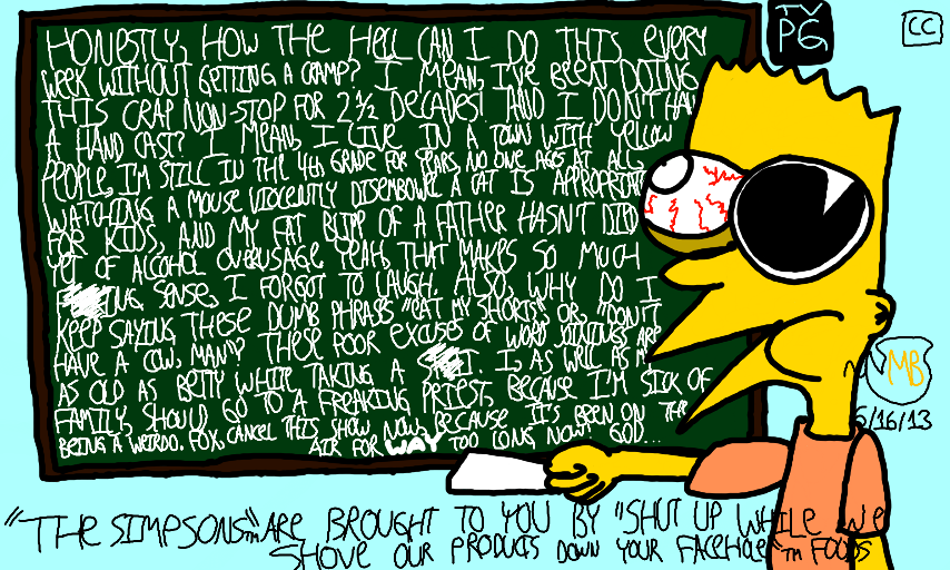 Teh Sempsanss Chalkcouch Pukegag Bart Simpson s Chalkboard Parodies 