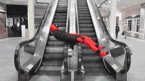 Deadpool Escalopter Escalator Spin Know Your Meme