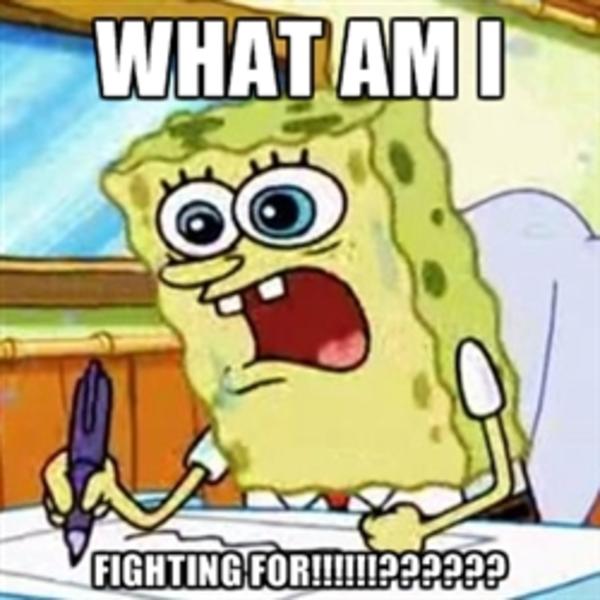 What is Spongebob is fighting for | What Am I Fighting For | Know Your Meme