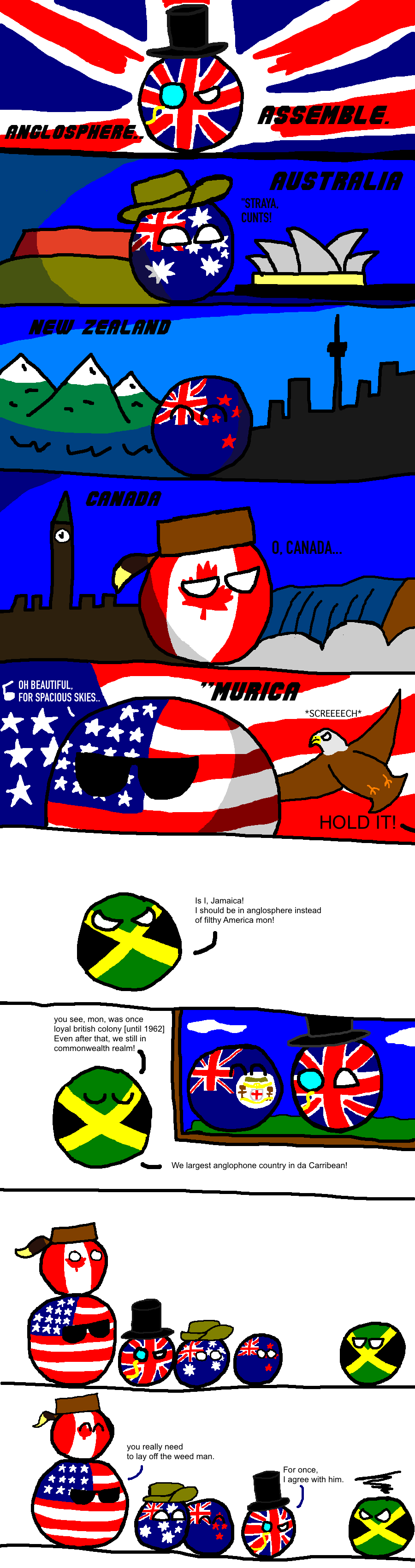 Anglosphere, ASSEMBLE!!! | Polandball | Know Your Meme