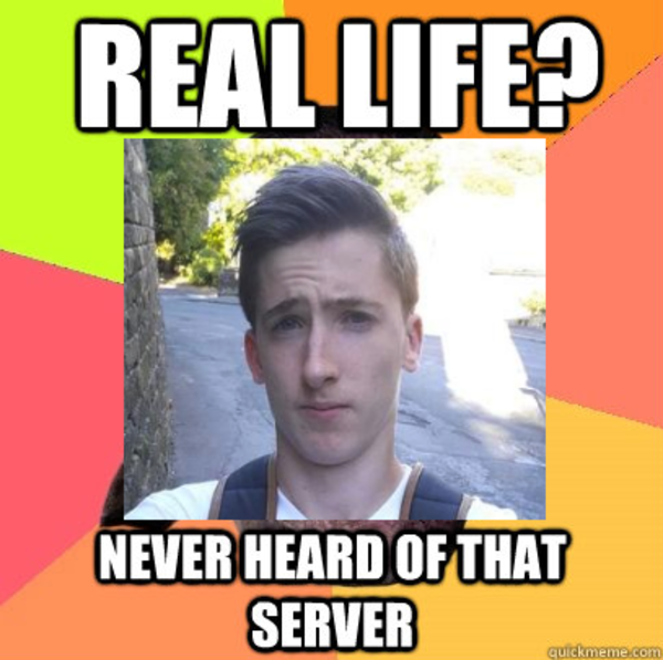 Vaeb tries to figure out what server 'real life' is | Vaeb | Know Your Meme