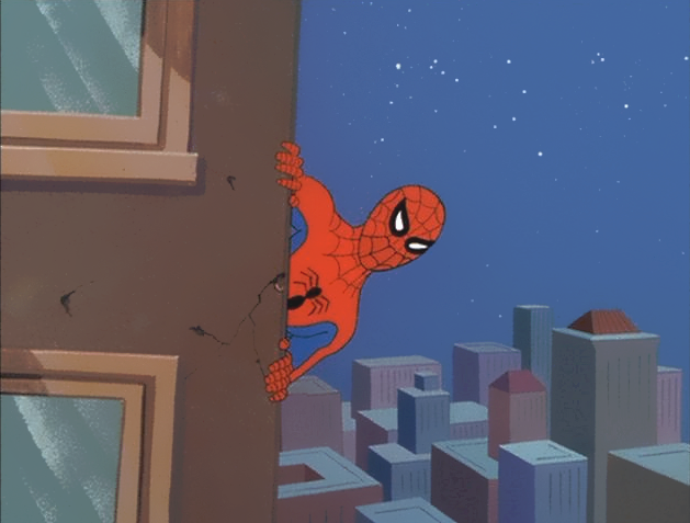 Spidey Peek - Clean | '60s Spider-Man | Know Your Meme