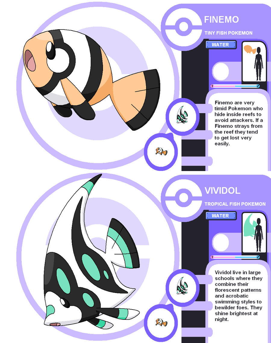 Fakemon Finemo and Vividol | Fakemon | Know Your Meme