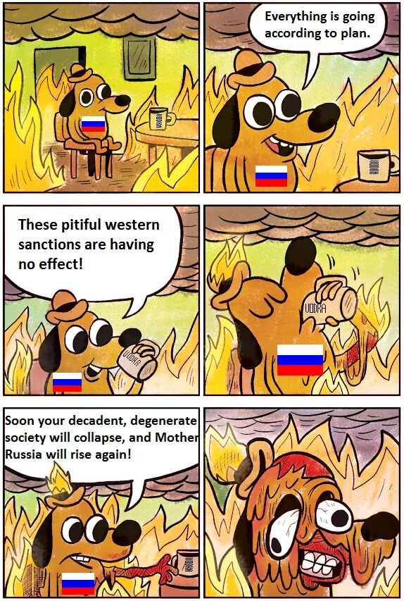 Remember No Russian | This Is Fine | Know Your Meme