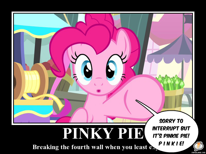 Pinkie Pie breaking the fourth wall when you least expect it | Pinkie ...