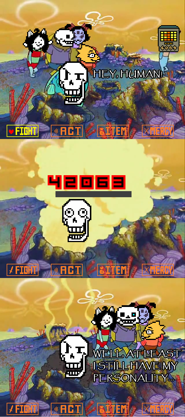Papyrus' Genocide Run Boss Fight in a Nutshell | Undertale | Know Your Meme