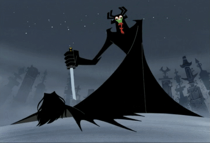 Aku uses the sword, it doesn't effect Jack | Samurai jack aku, Samurai ...